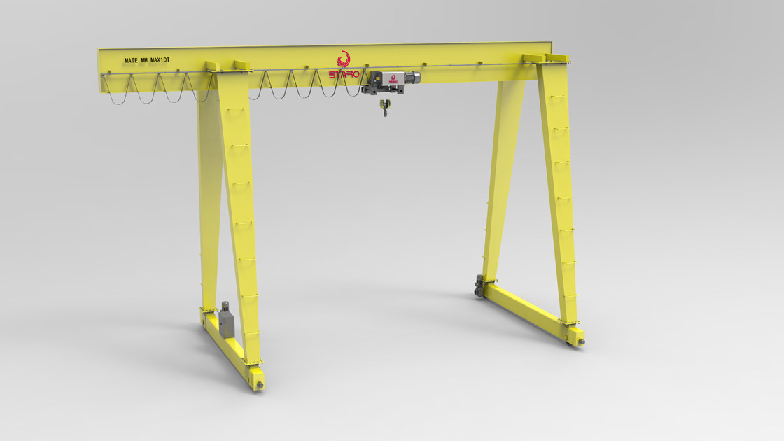 Outdoor Material Handing 35 Tons Single Girder Gantry With Electric ...