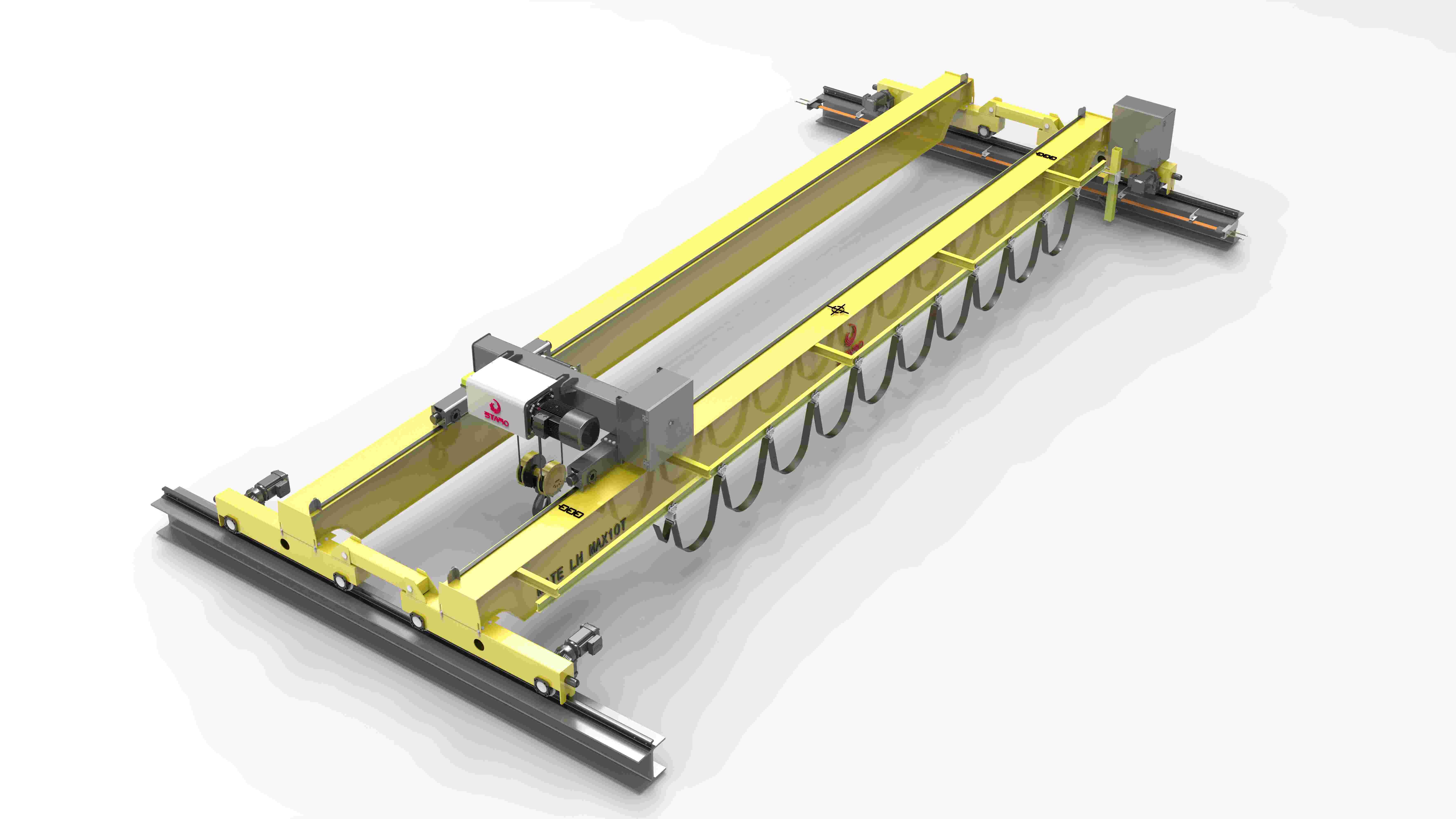 43kg/m Steel Track Recommend Double Girder Bridge Hanging Crane for 6 ...